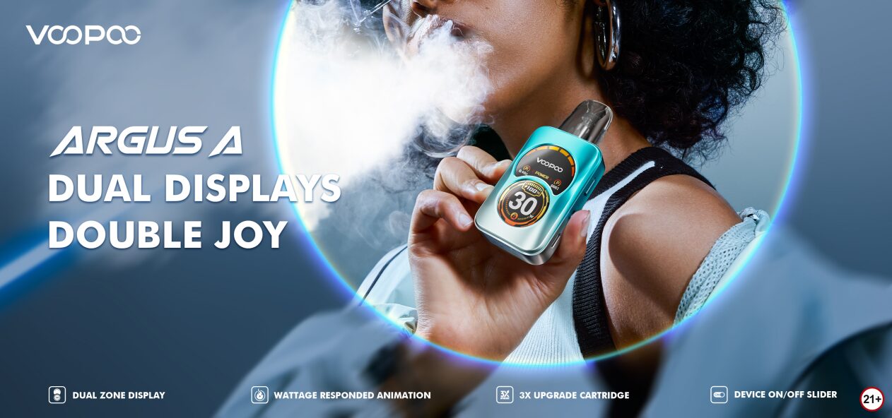 VOOPOO Launches the Innovative ARGUS A with Dual-Zone Display • VAPEAST