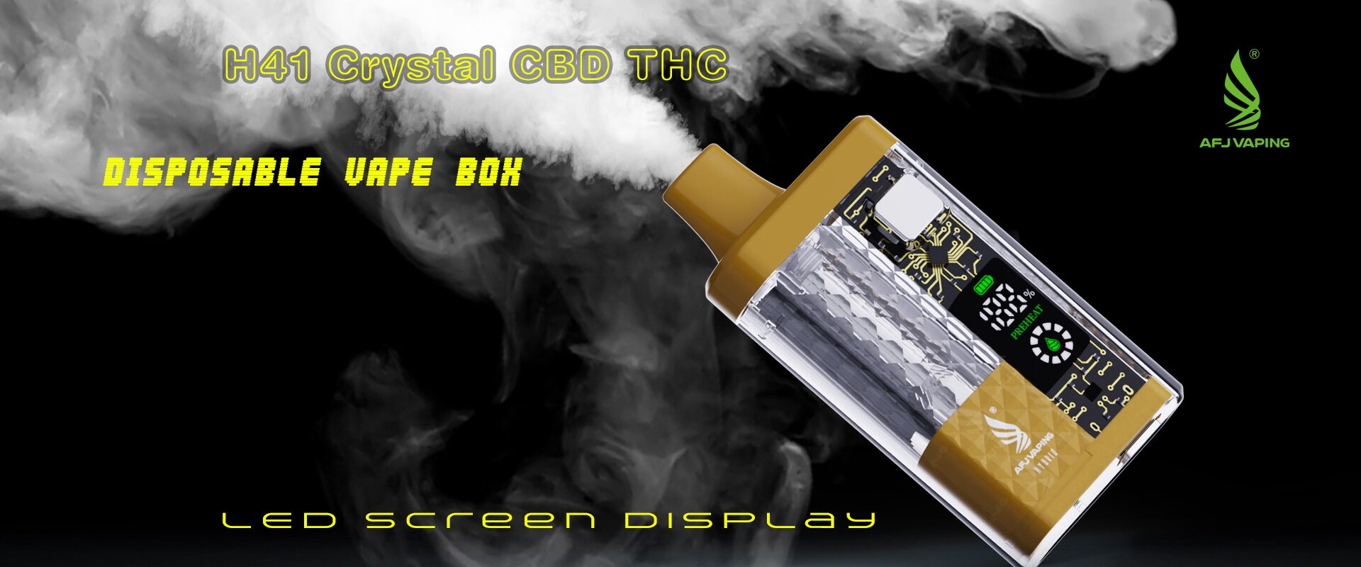 New CBD THC Disposable Vape Box Crystal Afjvaping H41 Model • VAPE HK ...