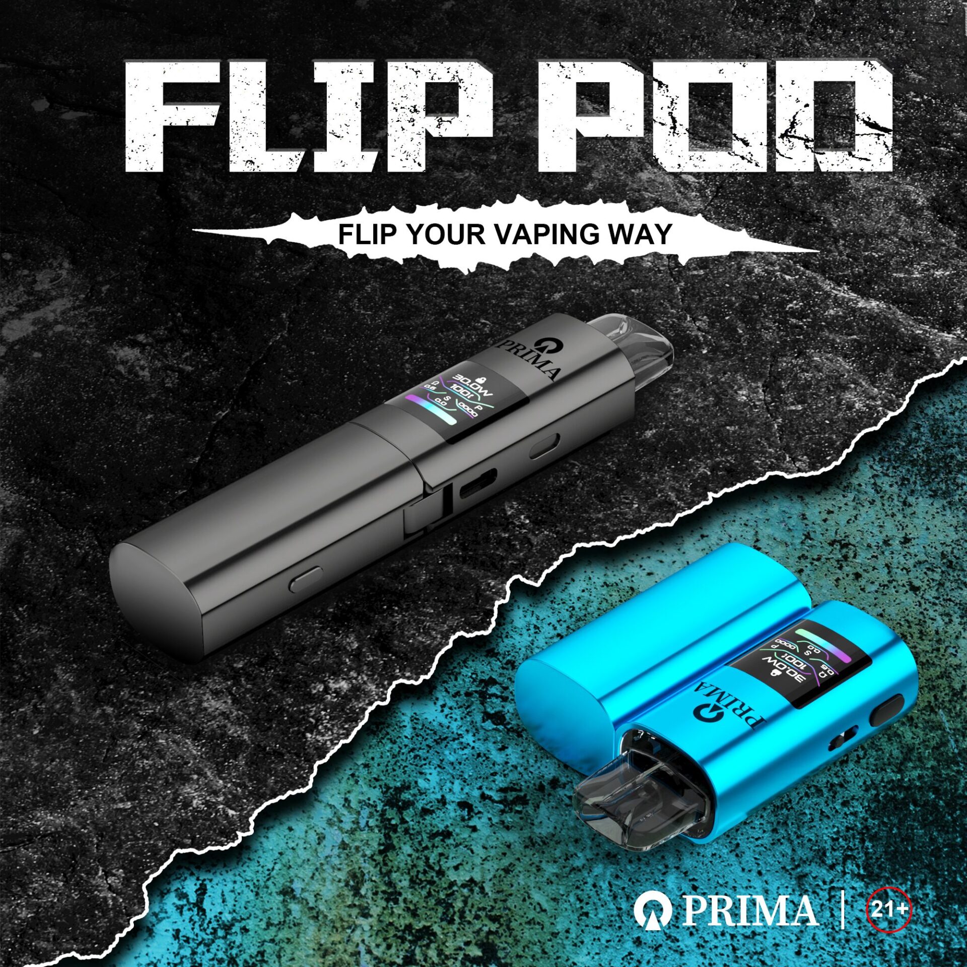 Discover The Foldable Pod System : Prima Flip • VAPEAST