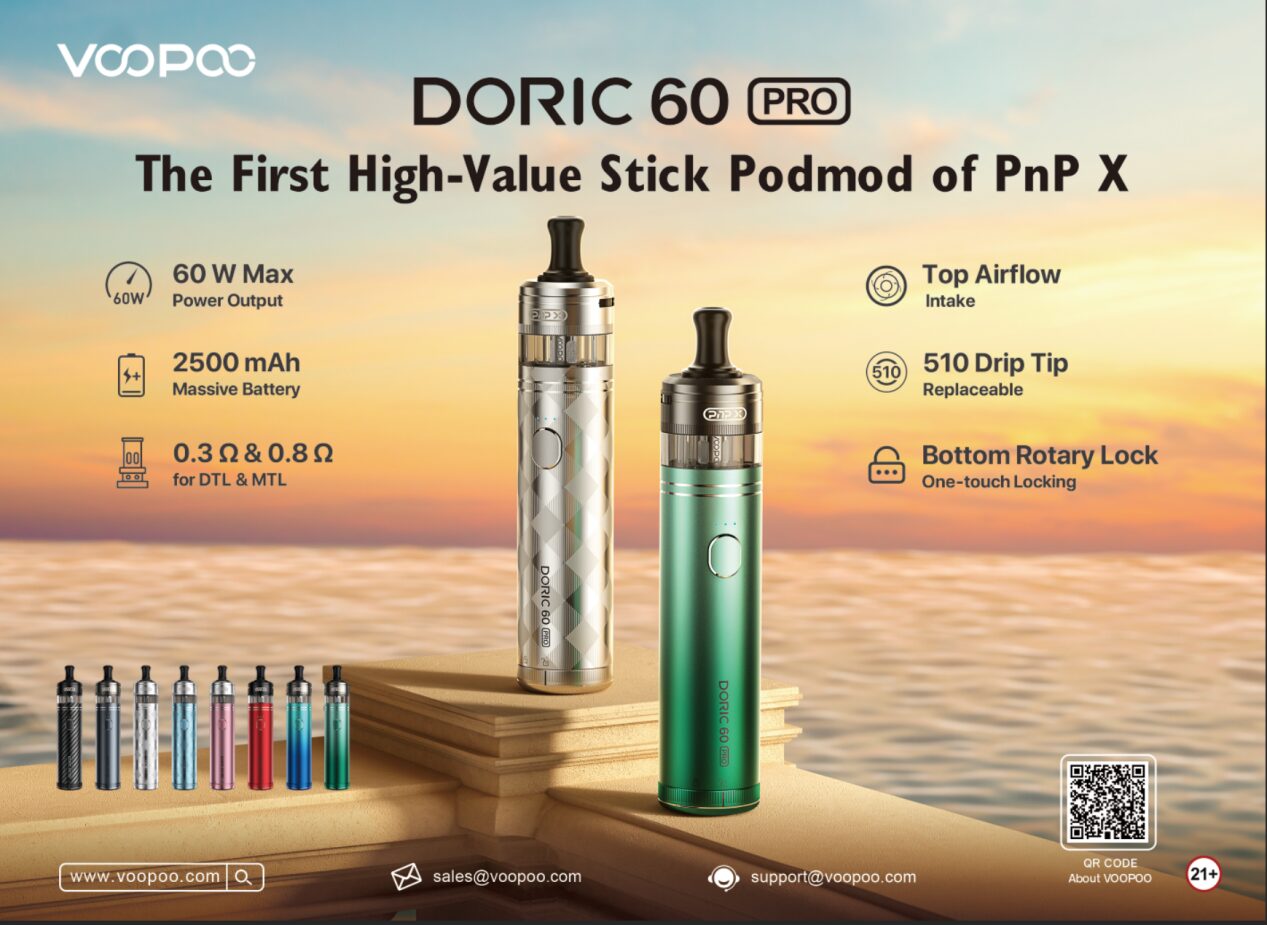 VOOPOO Launches Innovative Product DORIC 60 Pro, Great for DTL and MTL ...