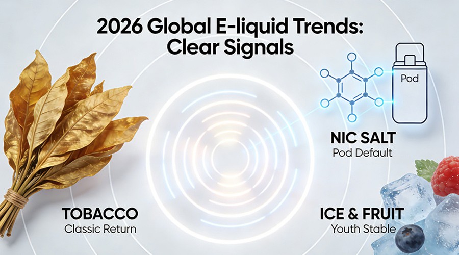 2026 Global Vape Juice Trends: Tobacco Returns, High-Nic Salts...